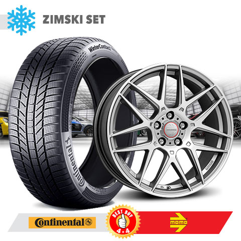 235/55 R18 SET Z CONTINENTAL + MOMO COM TS POL 5/108 + TPMS