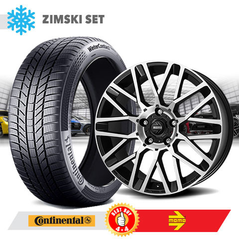235/55 R18 SET Z CONTINENTAL + MOMO REV EVO MB POL 5/112