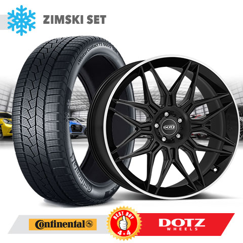 295/40 R22 SET Z CONTINENTAL + DOTZ LON BLK POL 5/112 + TPMS