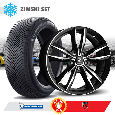 205/55 R16 SET Z MICHELIN + REDS FAS MB POL 5/114.3 + TPMS