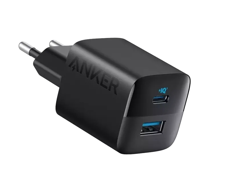 ANKER 323 33W USB-C CRNI ZIDNI PUNJAČ
