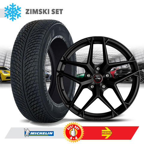 255/45 R20 SET Z MICHELIN + MOMO RF07 SAN BLK 5/110 + TPMS