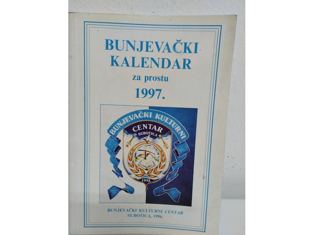 BUNJEVAČKI KALENDAR za prostu 1997.