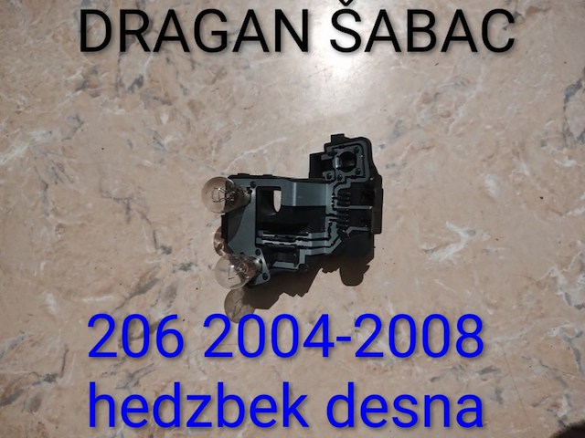 PEUGEOT 206 stop svetlo ploča desna 2004-2008 hedzbek