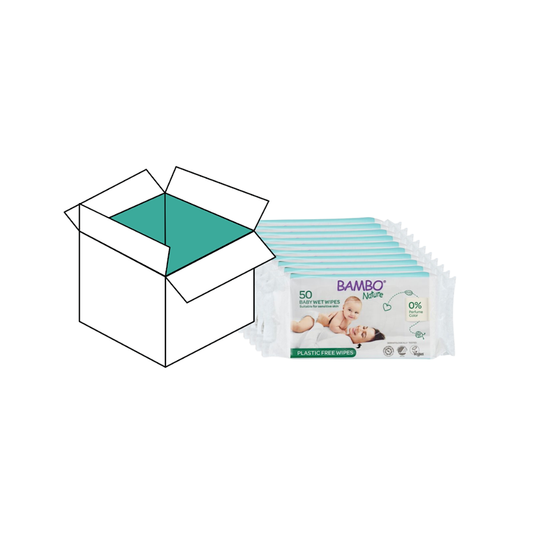 Mega pakovanje Bambo maramica- 14x Bambo vlažne maramice plastic free a50 (600 kom.)