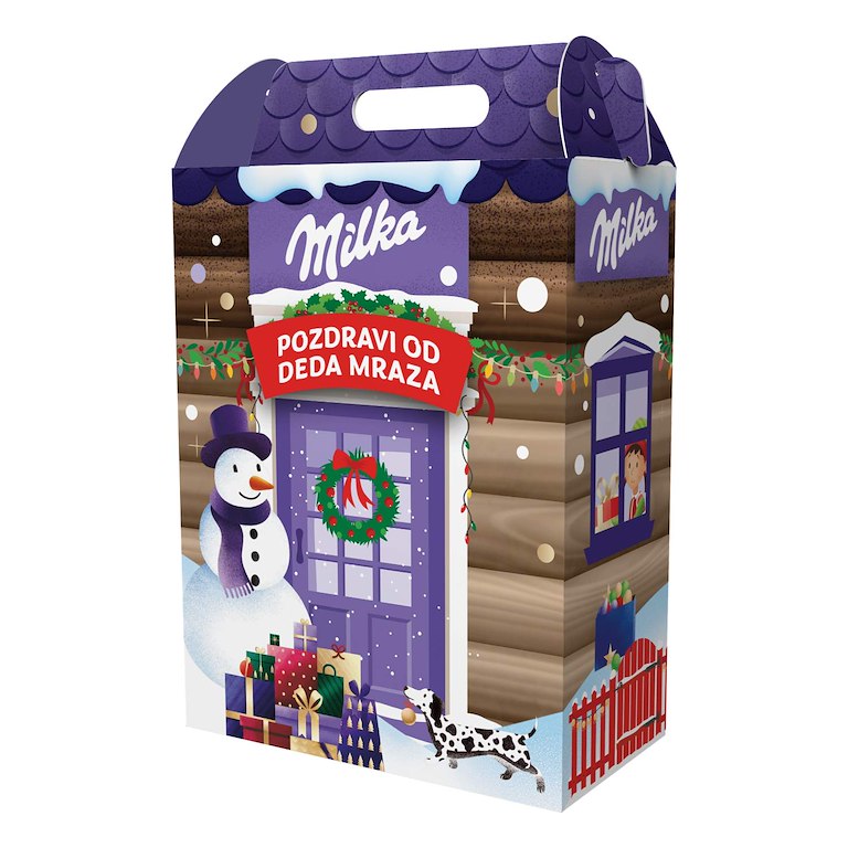 Milka paketić xmas kućica 843.5g milka