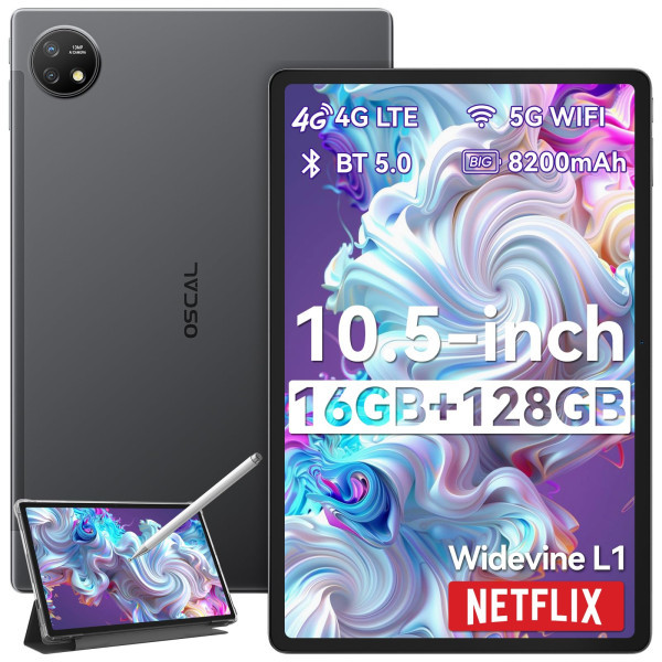 Tablet OSCAL Pad 16 4GLTE 10.5''FHD IPST606 OC8+8GB128GB8200mAh13+13MP