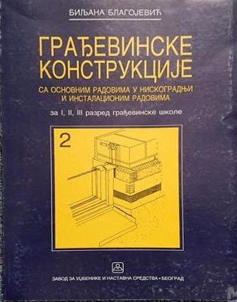 ГРАЂЕВИНСКЕ КОНСТРУКЦИЈЕ СА ОСНОВНИМ РАДОВИМА У НИСКОГРАДЊИ И ИНСТАЛАЦИОНИМ РАДОВИМА за 1., 2., 3. разред грађевинске школе