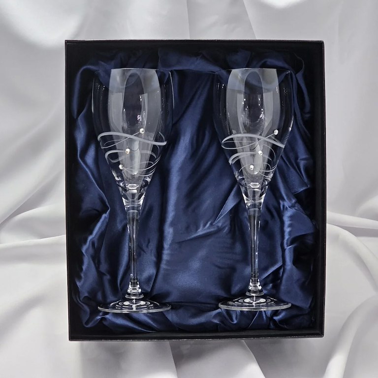Čaše za vino Swarovski Royal Doulton – set dve čaše
