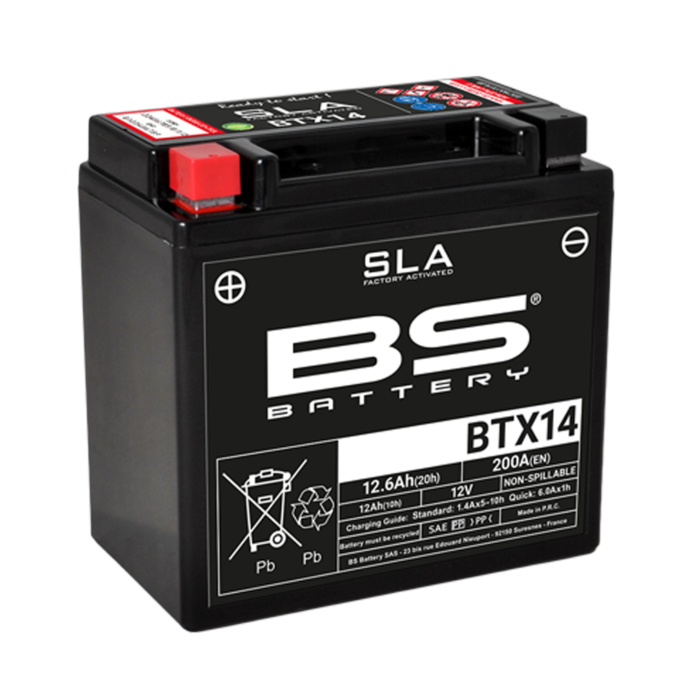 BS akumulator BTX14-FA 12V 12Ah 200A gel levi plus (150x87x145)