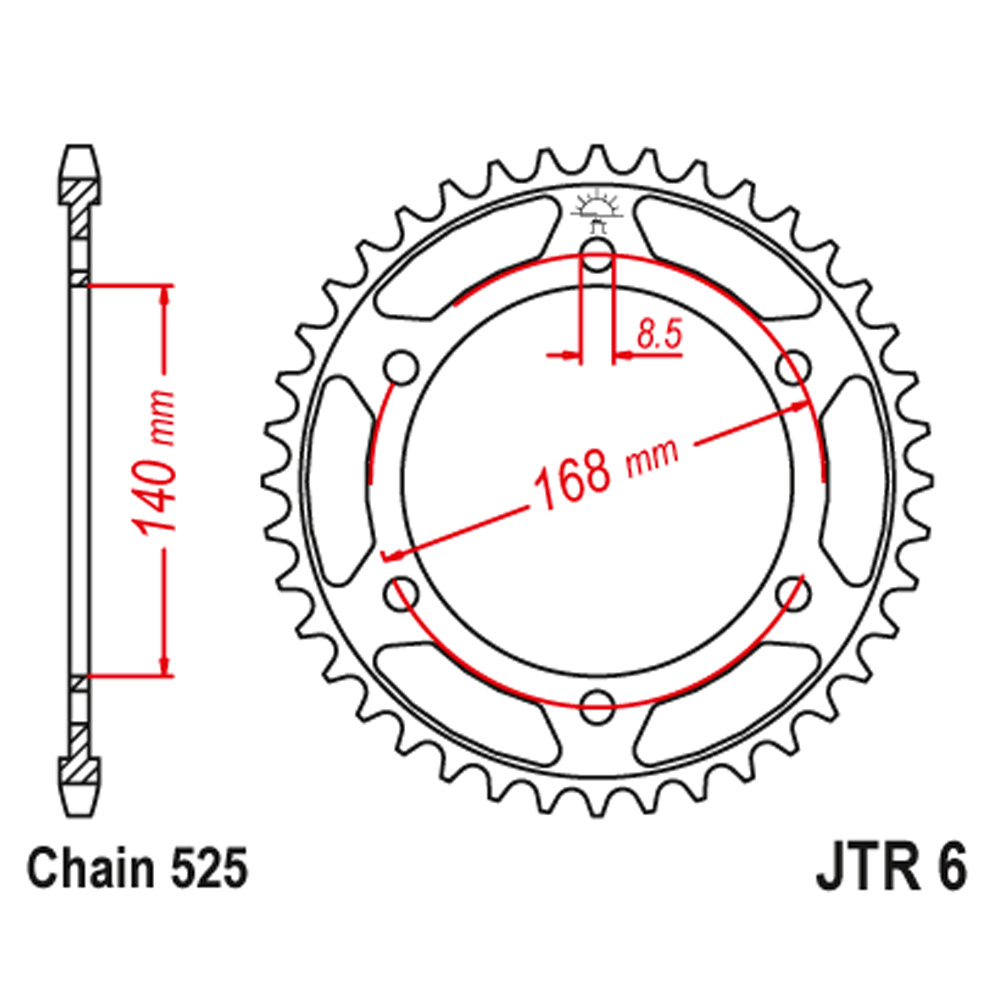 Zadnji lančanik JT JTR6-41 (525) 41 zub