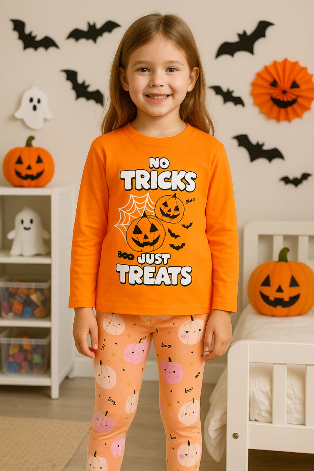 Deciji duks-Halloween “No Tricks Just Treats” 122 NOVO Dečiji duks –