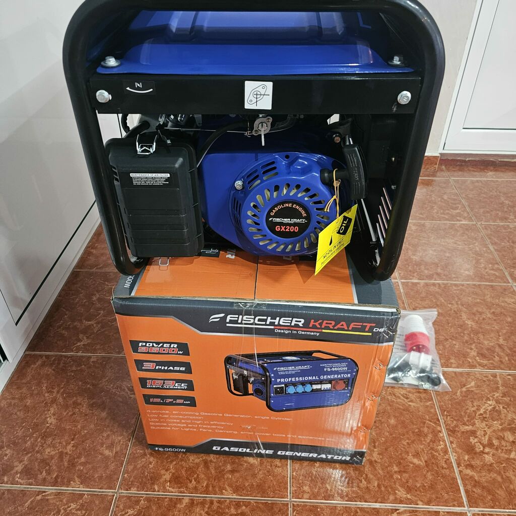 NEMACKI AGREGATI ! FISHER GERMANY 9.5kw Benzinski motor Potrosnja