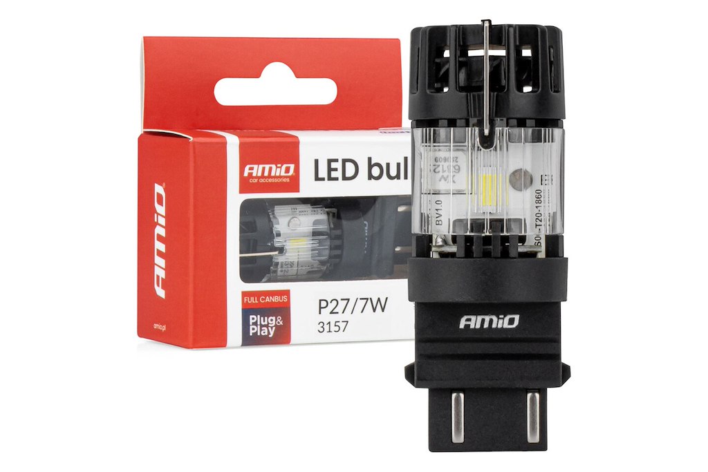 LumiTec 3157 P27/7W LED sijalica 12V FULL CANBUS bela AMIO-04691    CANBUS LED