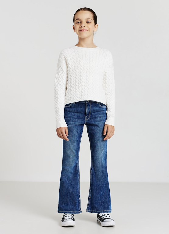 FLARED JEANS SREDNJE TAMNOPLAVI TEKSAS