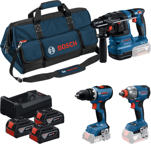 Bosch set alata GSR 18V-65 + GDX 18V-285 + GBH 18V-22 + 3 x akumulatora 5.0Ah, 0615A50093