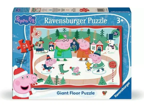 Ravensburger Puzzle (slagalice) - Pepa Prase Božić, džambo podna slagalica