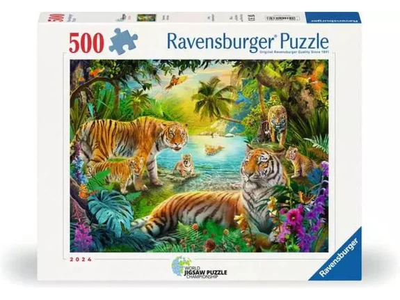 Ravensburger Puzzle (slagalice) - Porodica tigrova u oazi