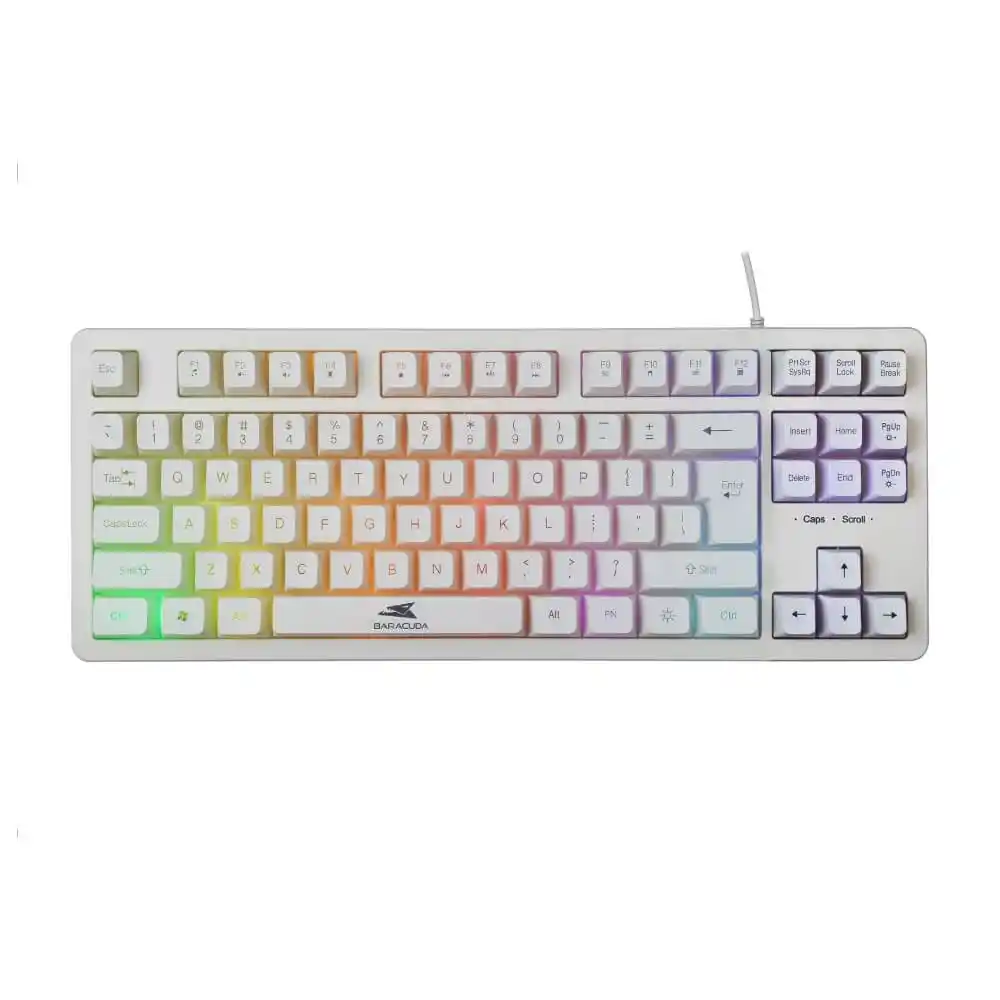 Tastatura Baracuda KRILL 87/Membranska/RGB/Bela/US