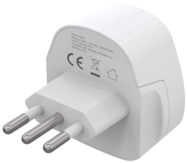 Travel adapter A-AC-ITMINTF Gembird IT suko 10A