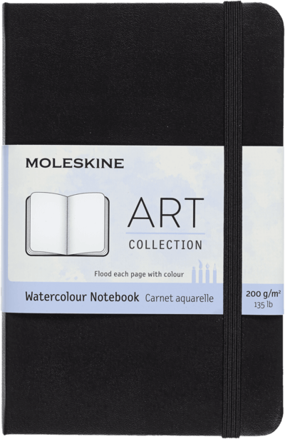 Watercolor album Moleskine Art crni pocket