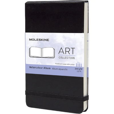 Watercolor album Moleskine Art crni pocket hor.