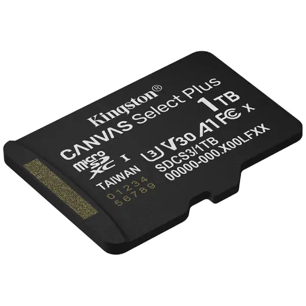 MikroSD mem.kart.1TB Kingston SelectPlus gen3 bez adaptera