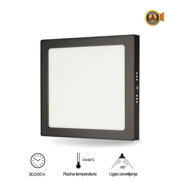 LED panel n/z KNS5-24W 4000K crni (202112)