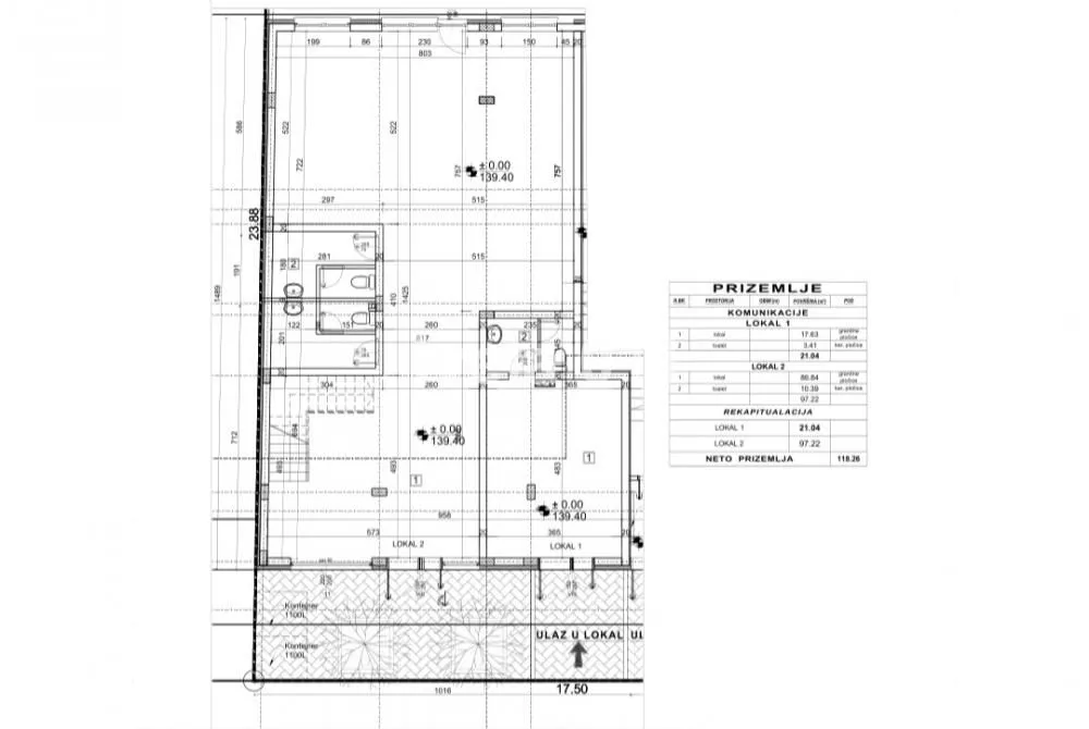 Izdavanje, poslovni prostor, 146m², Đeram Pijaca, Beograd