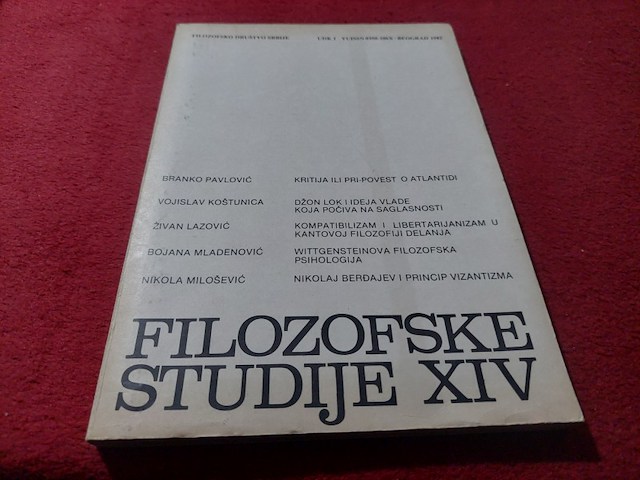 Filozofske studije XIV