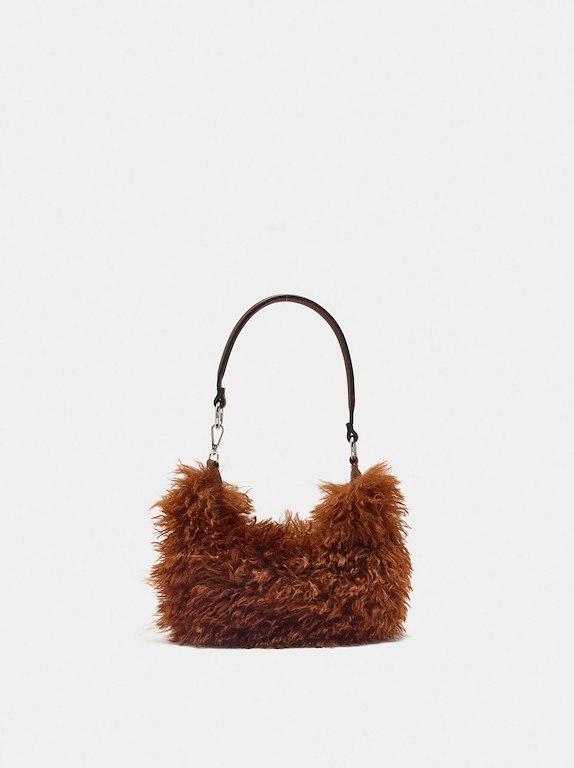 SHOULDER BAG WITH FUR EFFECT