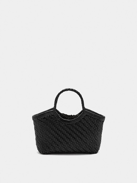 TOTE BAG WITH BRAIDED LEATHER