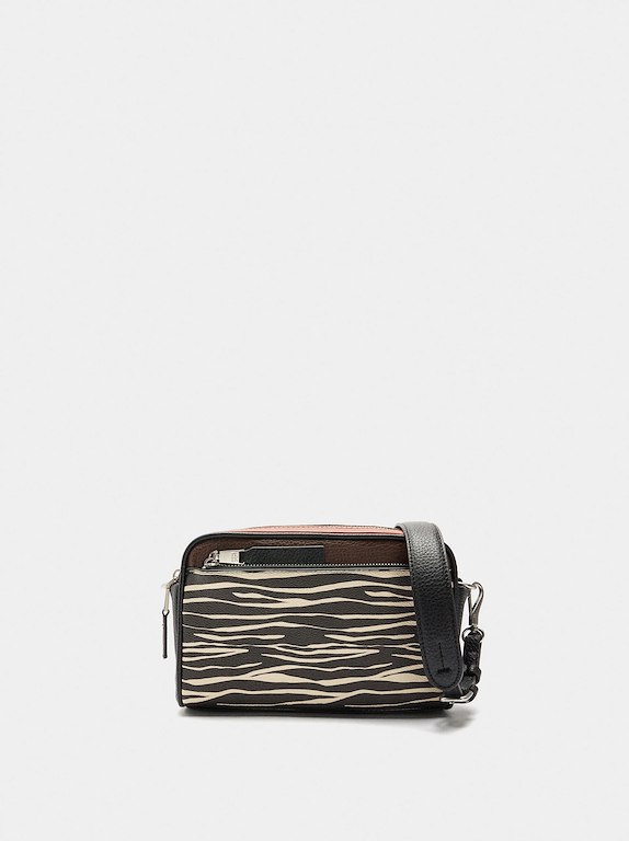 CROSSBODY BAG ANIMAL PRINTED DOUBLE CLOSURE