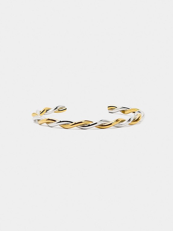 BICOLOR INTERTWINED BRACELET - STAINLESS STEEL