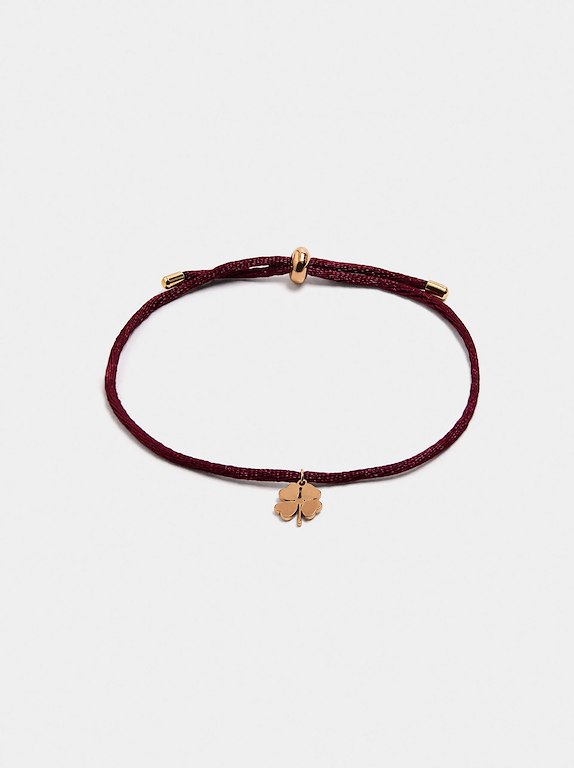 ADJUSTABLE BRACELET WITH CLOVER CHARM