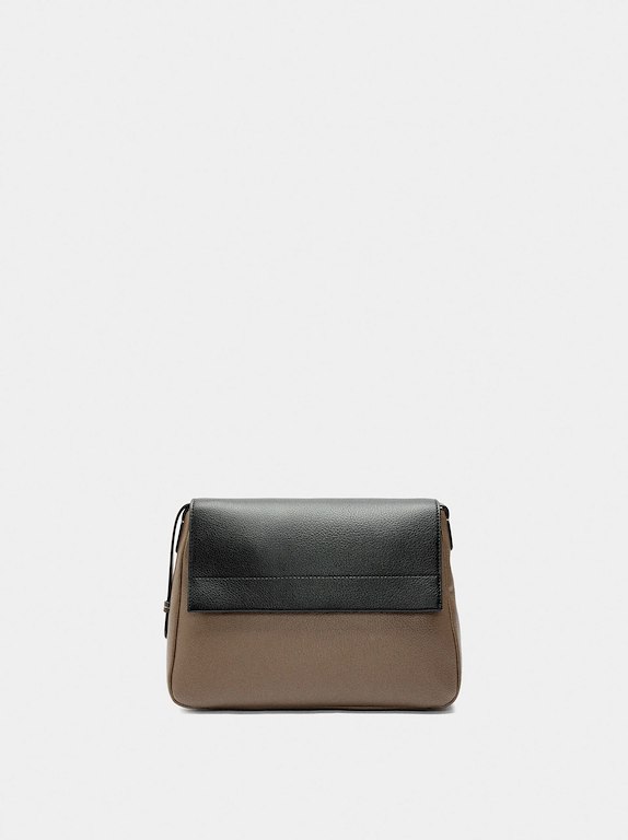 COLOR BLOCK CROSSBODY BAG WITH FLAP