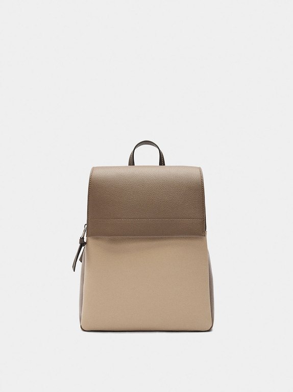 COLOUR BLOCK BACKPACK WITH FLAP