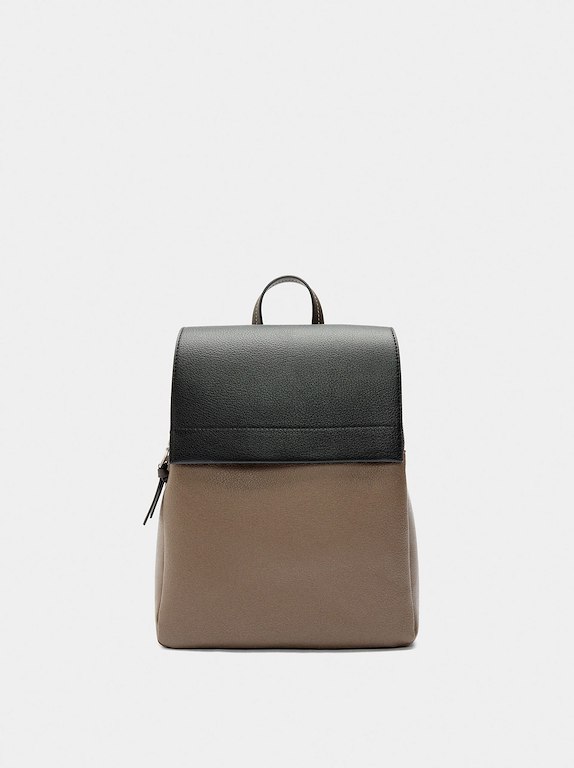 COLOUR BLOCK BACKPACK WITH FLAP
