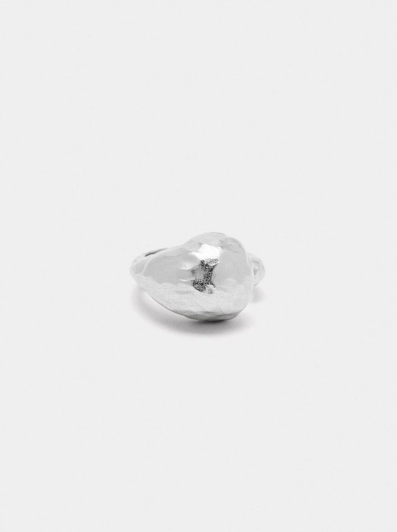 OPEN ASYMMETRIC RING - SILVER PLATED