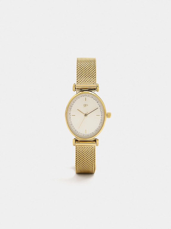 OVAL WATCH STAINLESS STEEL MESH