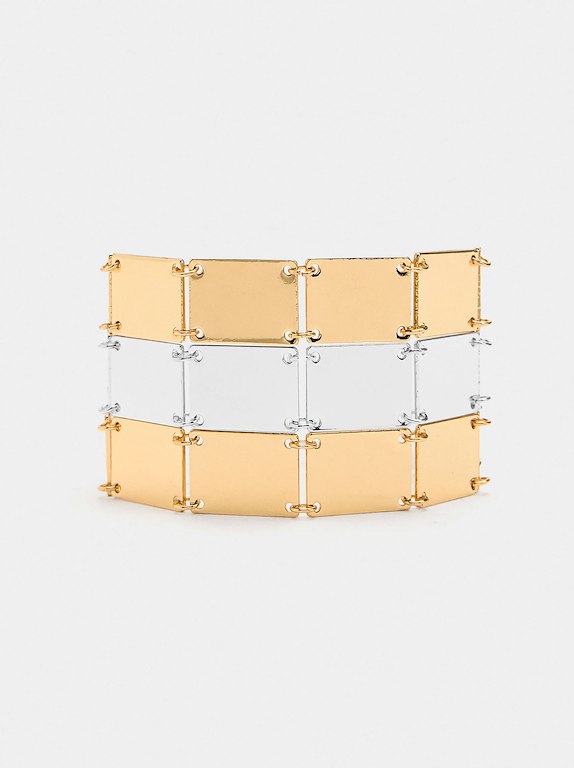 BICOLOR BRACELET WITH RECTANGLES