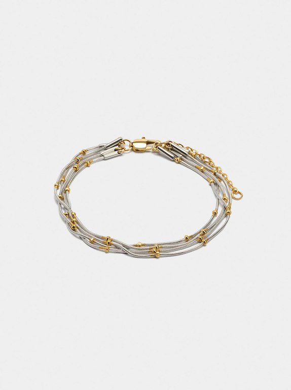 BICOLOR MULTIPLE BRACELET - STAINLESS STEEL
