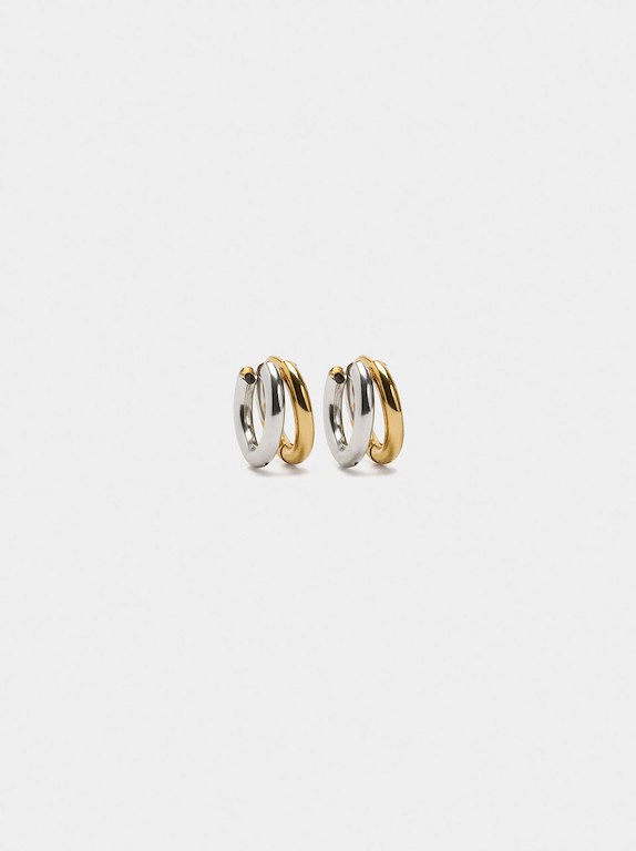 DOUBLE TUBULAR HOOP EARRINGS – STAINLESS STEEL