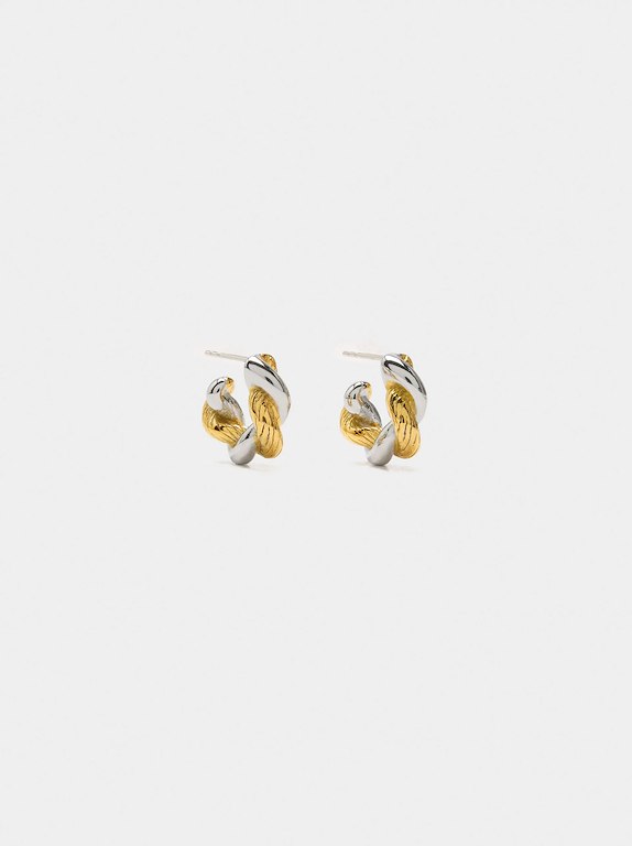 BRAIDED HOOP EARRINGS – STAINLESS STEEL
