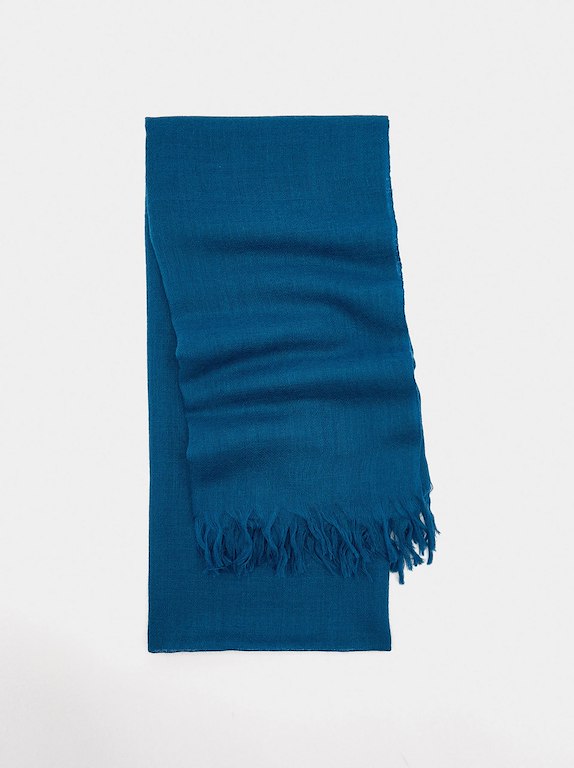 WOOL PASHMINA WITH FRINGES