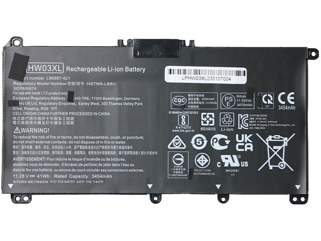 Baterija za laptop HP 250 G9, Pavilion 15-EG HW03XL HQ2200 B