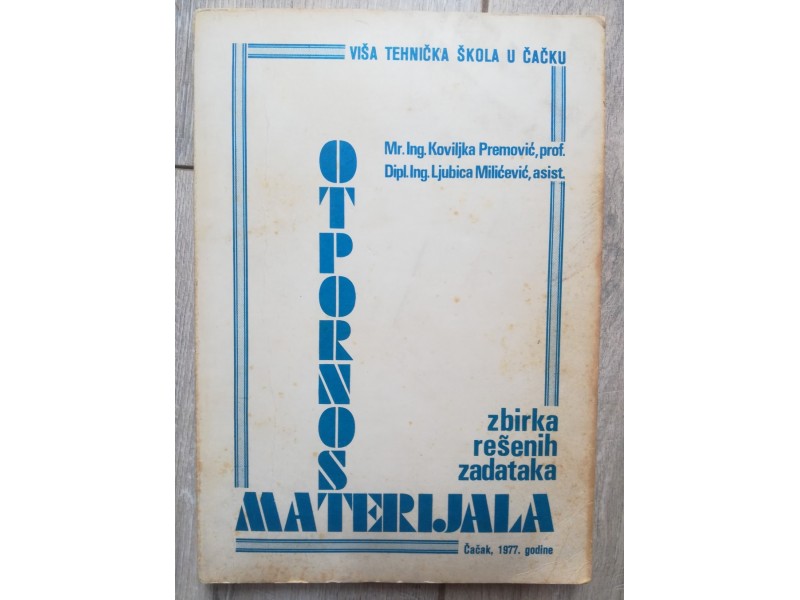 Otpornost materijala 1977. SNIŽENJE 30%