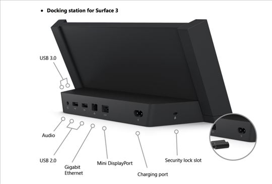 Microsoft Docking Station for Surface 3 Model 1672