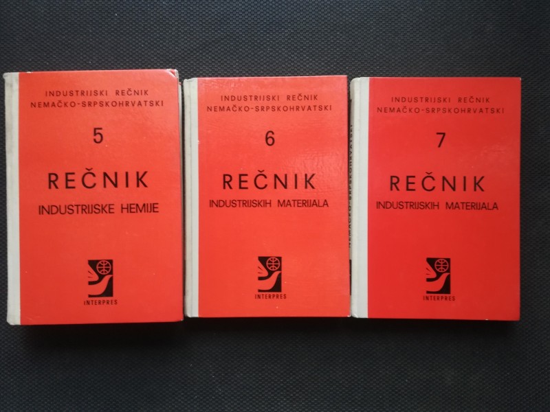 Industrijski rečnici 5, 6 i 7 1971. SNIŽENJE 30%