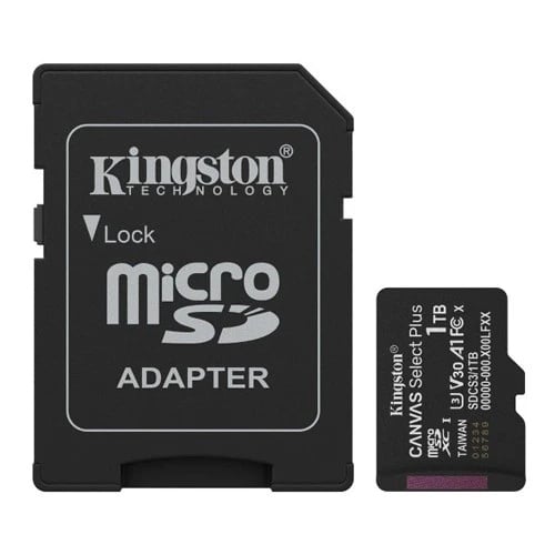 Micro SD Card 1TB Kingston + SD adapter SDCS3/1TB class 10